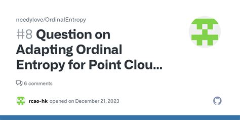 Question On Adapting Ordinal Entropy For Point Cloud Regression With Different Output Sizes