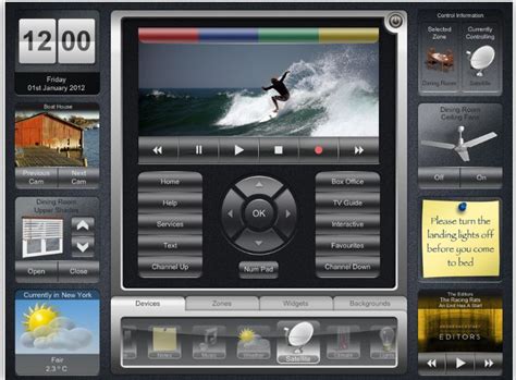 Great Templet For Rti And Crestron User Interface Remote Control Tv Guide