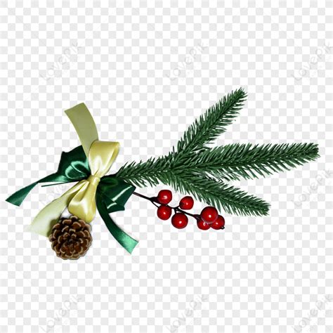 크리스마스 붉은 과일 녹색 리본 활 장식식물 장식선물 장식 Png 일러스트 무료 다운로드 Lovepik