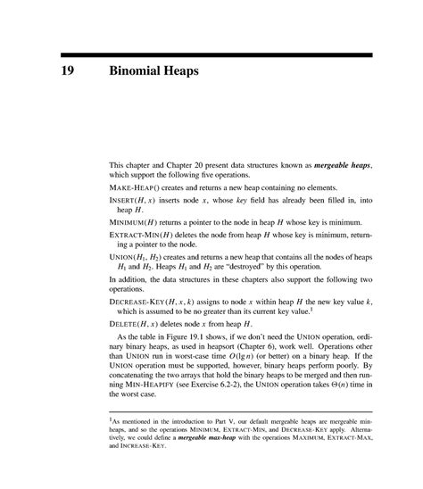 Binomial Heaps 19 Binomial Heaps This Chapter And Chapter 20