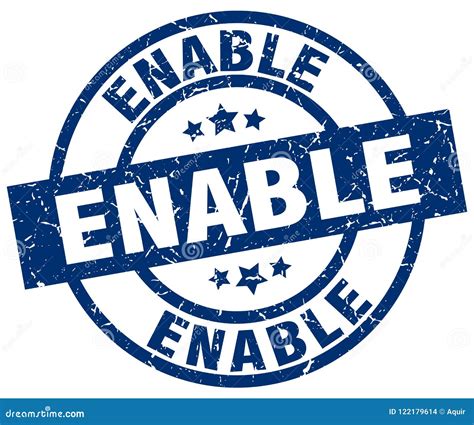 Enable Stamp Stock Vector Illustration Of Grunge Sign