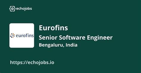 Eurofins Is Hiring Senior Software Engineer Bengaluru India R C