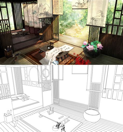 古风重彩技法班第六期作业展 古风建筑 墨心绘意