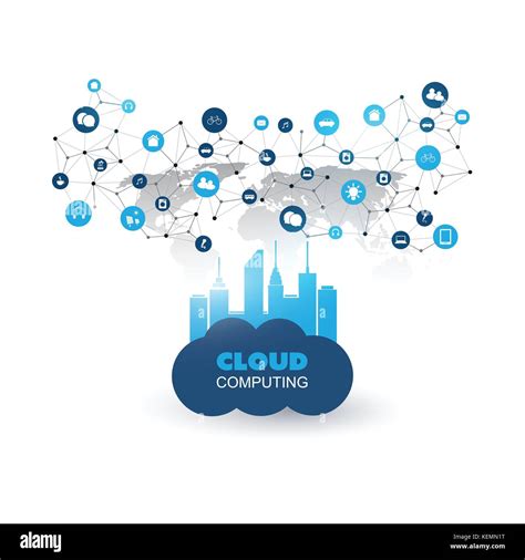 Cloud Computing And Smart City Design Concept Digital Network