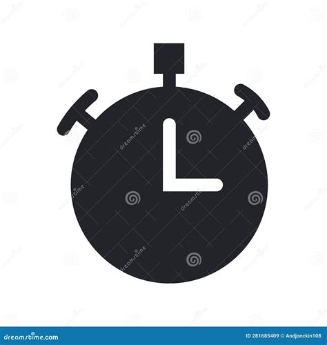 Timer Icon Vector Flat Style Stock Vector Illustration Of Circle
