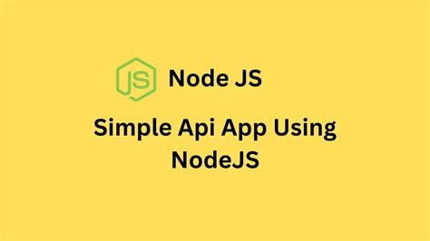 Create Simple Api Using Nodejs Express Youtube