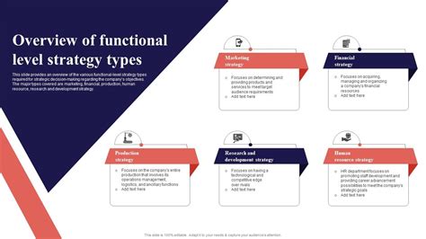 Overview Of Functional Level Strategy Types Organization Function Strategy Ss V Ppt Template