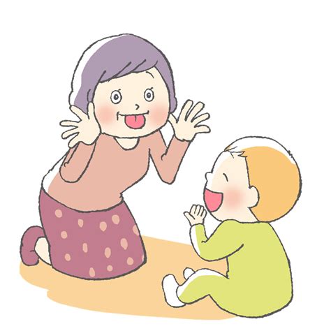 いないいないばあのイラスト フリーイラスト素材 ガガフリー