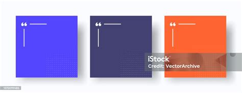 따옴표 프레임 빈 템플릿 세트 소셜 미디어 게시물을위한 복사 공간이있는 빈 사각형 배너 견적 템플릿 하프톤 배경의 인용 부호