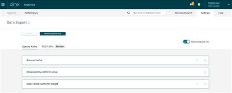 Data Export To Observability Platform Preview Citrix Analytics For