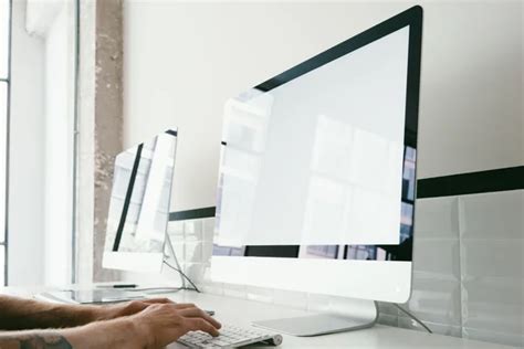 Workspace With Two Generic Design Computers Stock Photo By Kantver