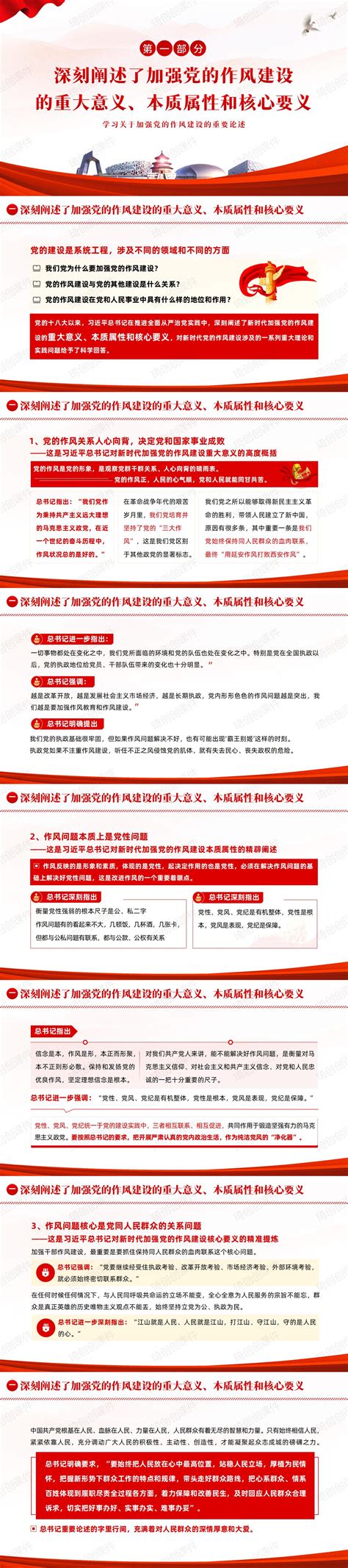 学习中央八项规定精神辅导课程ppt课件 聚焦加强党的作风建设重要论述 琦创素材网旗下琦创创课件 琦创素材网