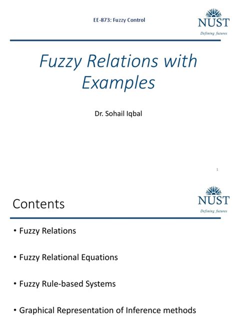 04 Fuzzy Relations With Examples Pdf Fuzzy Logic System