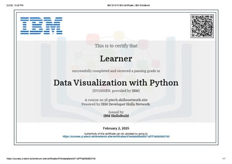Data Visualization With Python Certificate Pdf