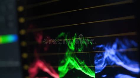 Video Color Correction Histogram Analyzes Video Grading Software Interface Rgb Colour Graphic