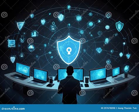 Protecting Data Privacy In Digital World Stock Illustration Illustration Of Customer Code
