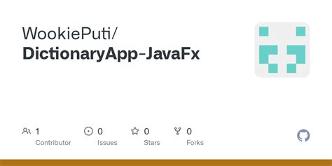 Github Wookieputidictionaryapp Javafx