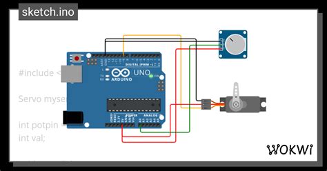 Potenciómetro Con Servomotor Wokwi Esp32 Stm32 Arduino Simulator