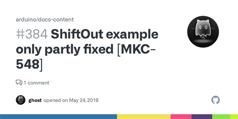 ShiftOut Example Only Partly Fixed MKC 548 Issue 384 Arduino