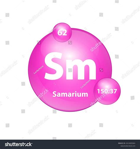 Samarium Sm Icon Structure Chemical Element Stock Vector Royalty Free 2213835561 Shutterstock