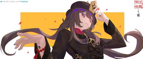 Y柴DRAW on Twitter 原神2周年 原神 胡桃 画了可爱的胡桃