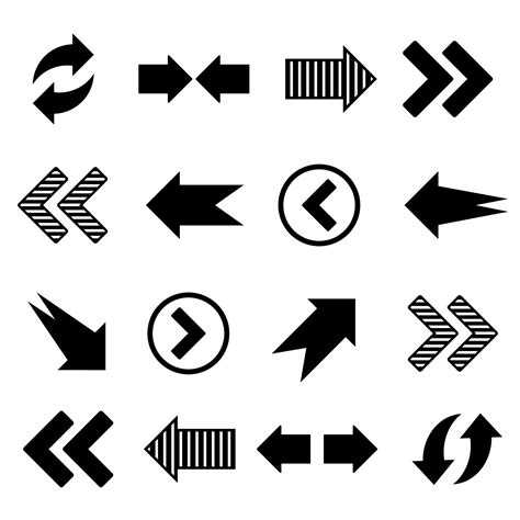 Set Of Black Arrow Icon On White Background Cursor Icon Vector Pointers Illustration 10618945