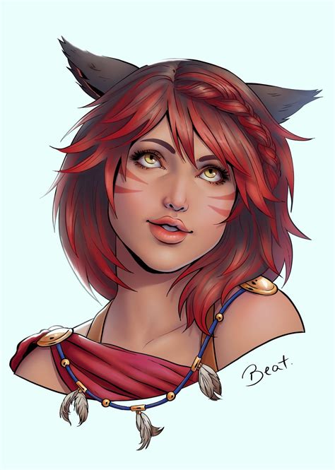 That Was My Last Ffxiv Character Commission Its Been A While Since I Drew In This Style Im