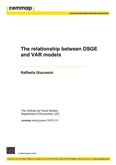 The Relationship Between Dsge And Var Models Cemmap