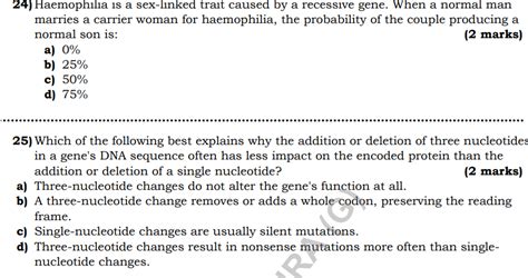 24 Haemophilia Is A Sex Linked Trait Caused Studyx