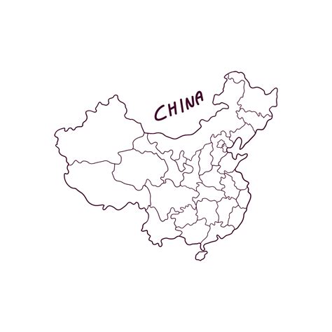 Hand Drawn Doodle Map Of China Vector Illustration 26149648 Vector Art