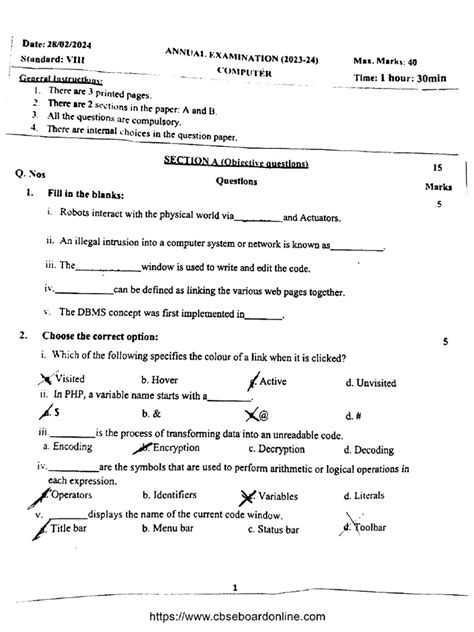 Pyq Cbse Computer Pdf