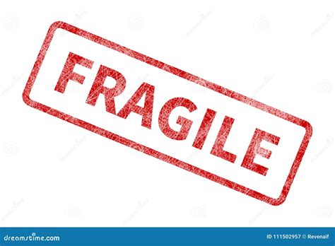 Fragile Stamp Red Grunge Seal Stock Illustration Illustration Of