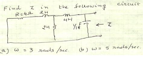 Solved Find The Total Impedence Of This Circuit Zeq For Chegg Com