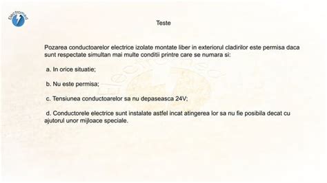 1 Teste Tip Chestionar Rte Instalatii Electricepptx