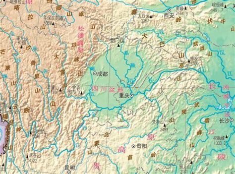 成都市地形地貌图 成都市地势高低图 成都市地形特点 大山谷图库