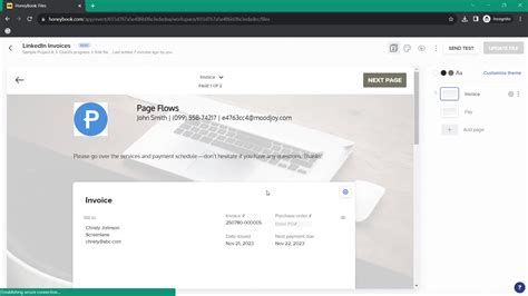 Creating An Invoice User Flows In Web Apps Page Flows