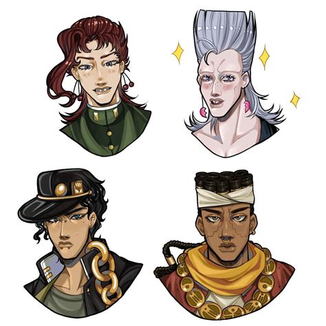 Kakyoin Polnareff Jotaro And Avdol