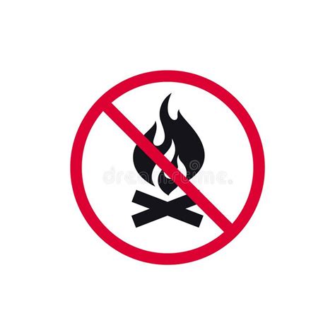 No Bonfire Prohibited Sign No Fire Forbidden Modern Round Sticker