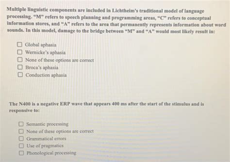 Solved Multiple Linguistic Components Are Included In