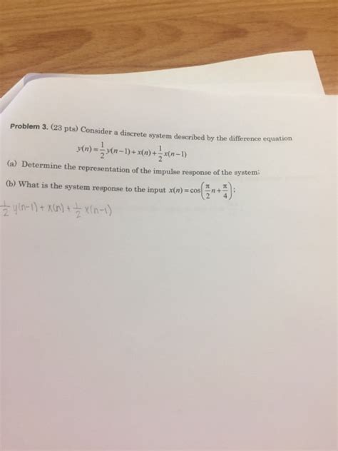 solved consider a discrete system described by the