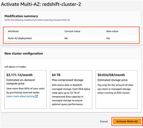 Enable Multi Az Deployments For Your Amazon Redshift Data Warehouse