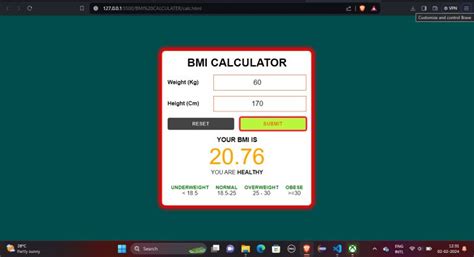 ajith kumar a on linkedin i am creating bmi calculator using html