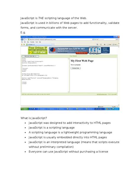 javascript pdf java script html