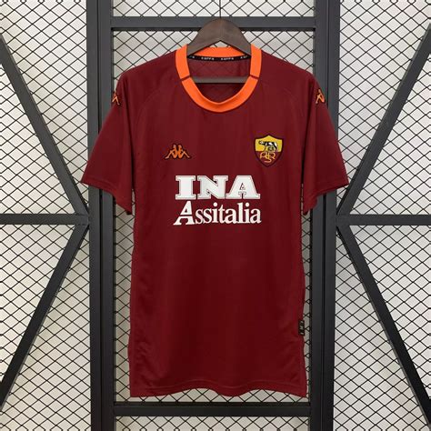 Camiseta As Roma 200001 Local Retro Aficionado Jerseys Trophy