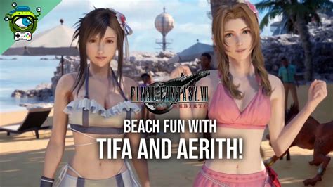 Final Fantasy Vii Rebirth Tifa Aerith And Cloud In Swimsuits English