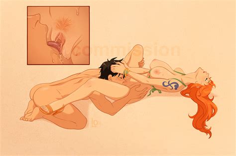 Nami And Monkey D Luffy One Piece Drawn By Lophilia Spicy Danbooru