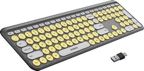 Seenda Wireless Keyboard Quiet Rechargeable Keyboard With Usb A Type C Receiver
