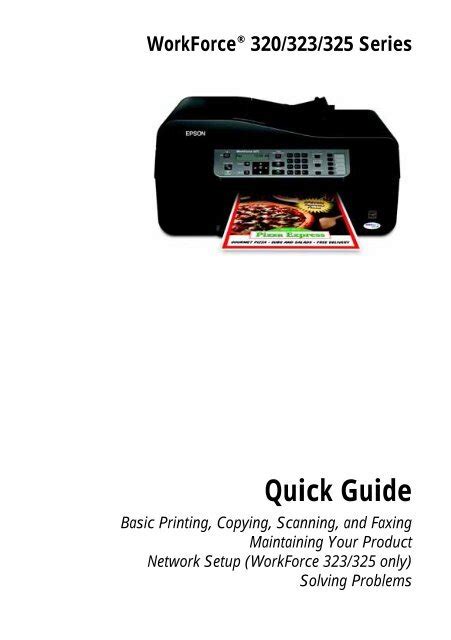 Epson Epson Workforce 320 All In One Printer Quick Guide
