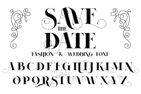Premium Vector Save The Date Fashion And Wedding Invitation Font Lettering Illustration