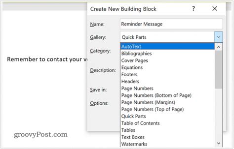 How To Use Building Blocks In Microsoft Word